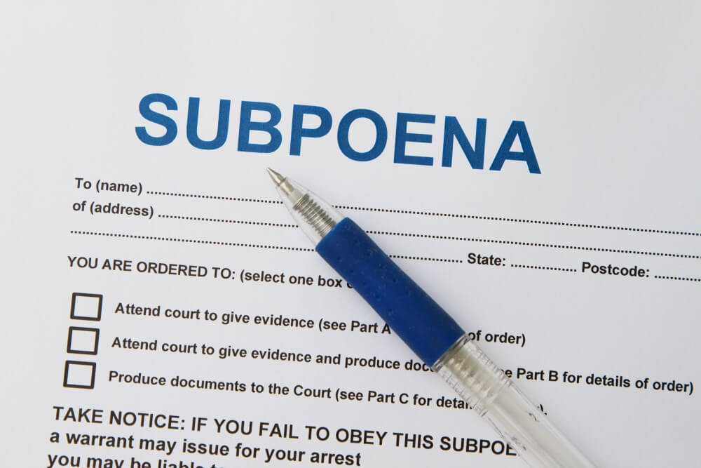 I Received A Court Subpoena In SC… Now What?
